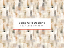 Beige Grid Seamless Pattern, Architectural, Modern Design – Clipartset