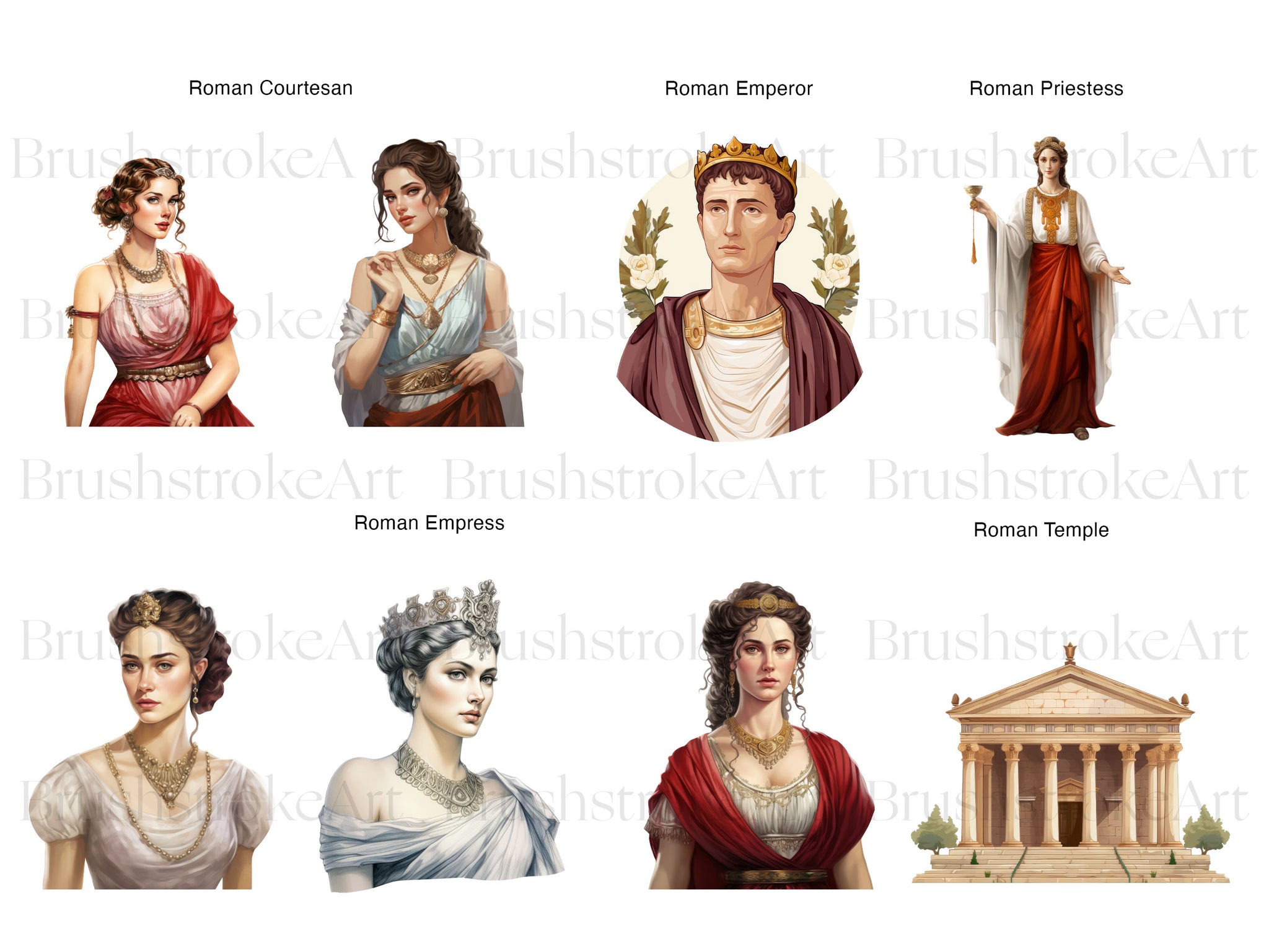Ancient Rome Clipart, Roman Empire, Gladiator, Roman Design – Clipartset