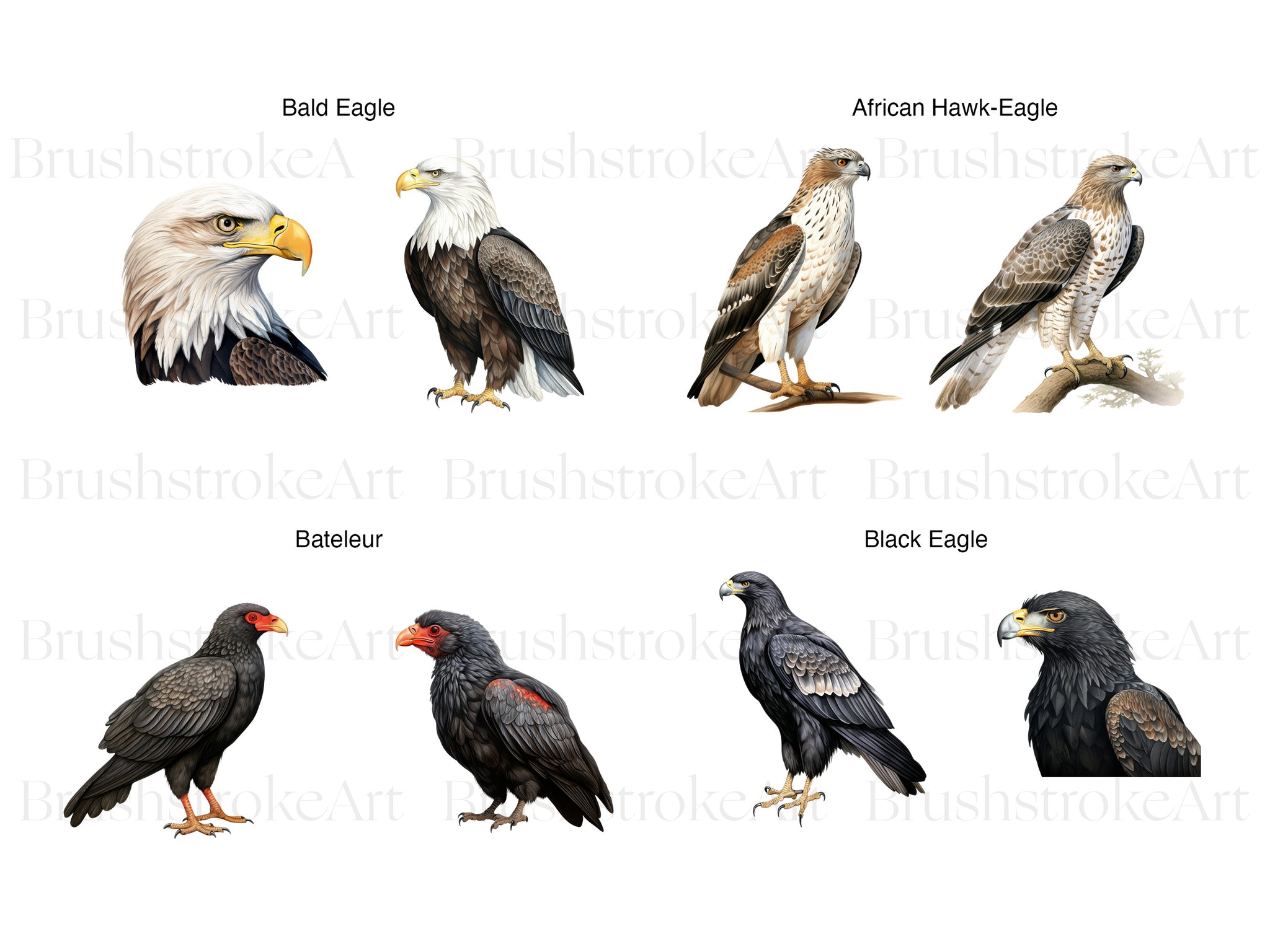 Eagle Illustration Clipart, Bald Eagle PNG, Golden Eagle – Clipartset