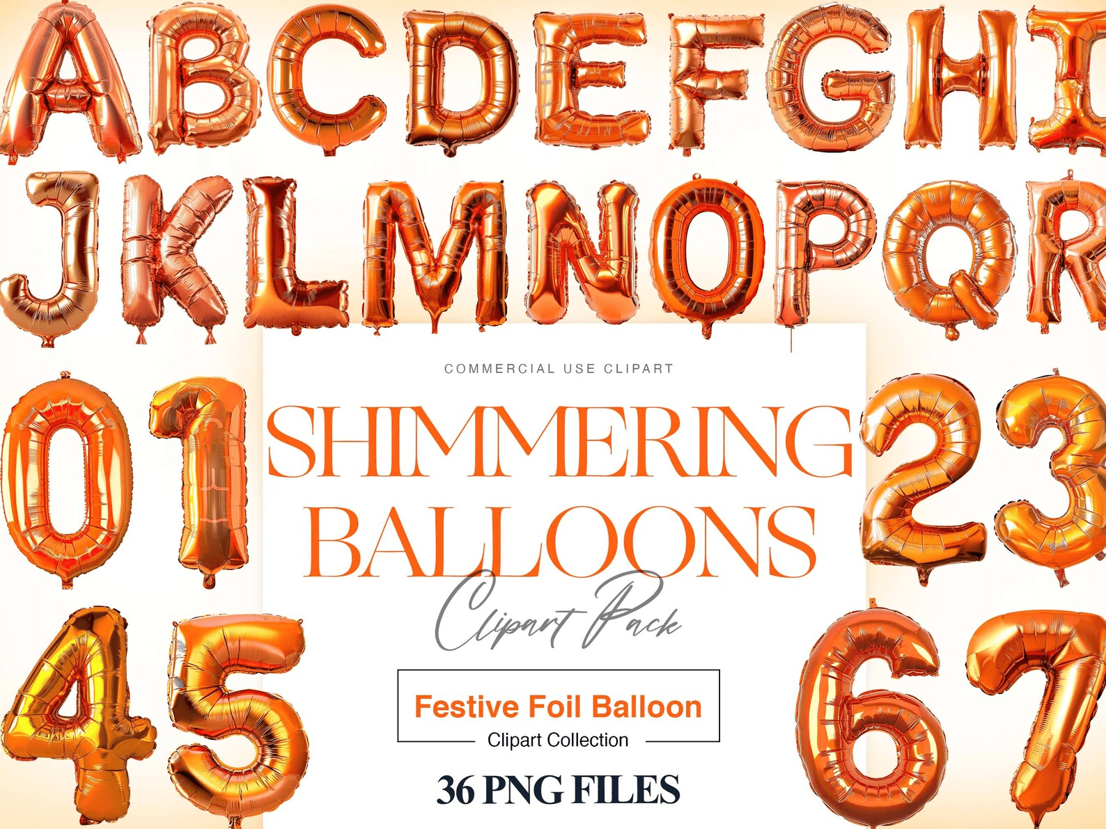 Foil Balloon Clipart, Gold Balloon Alphabet, Foil Numbers, Birthday Pa ...