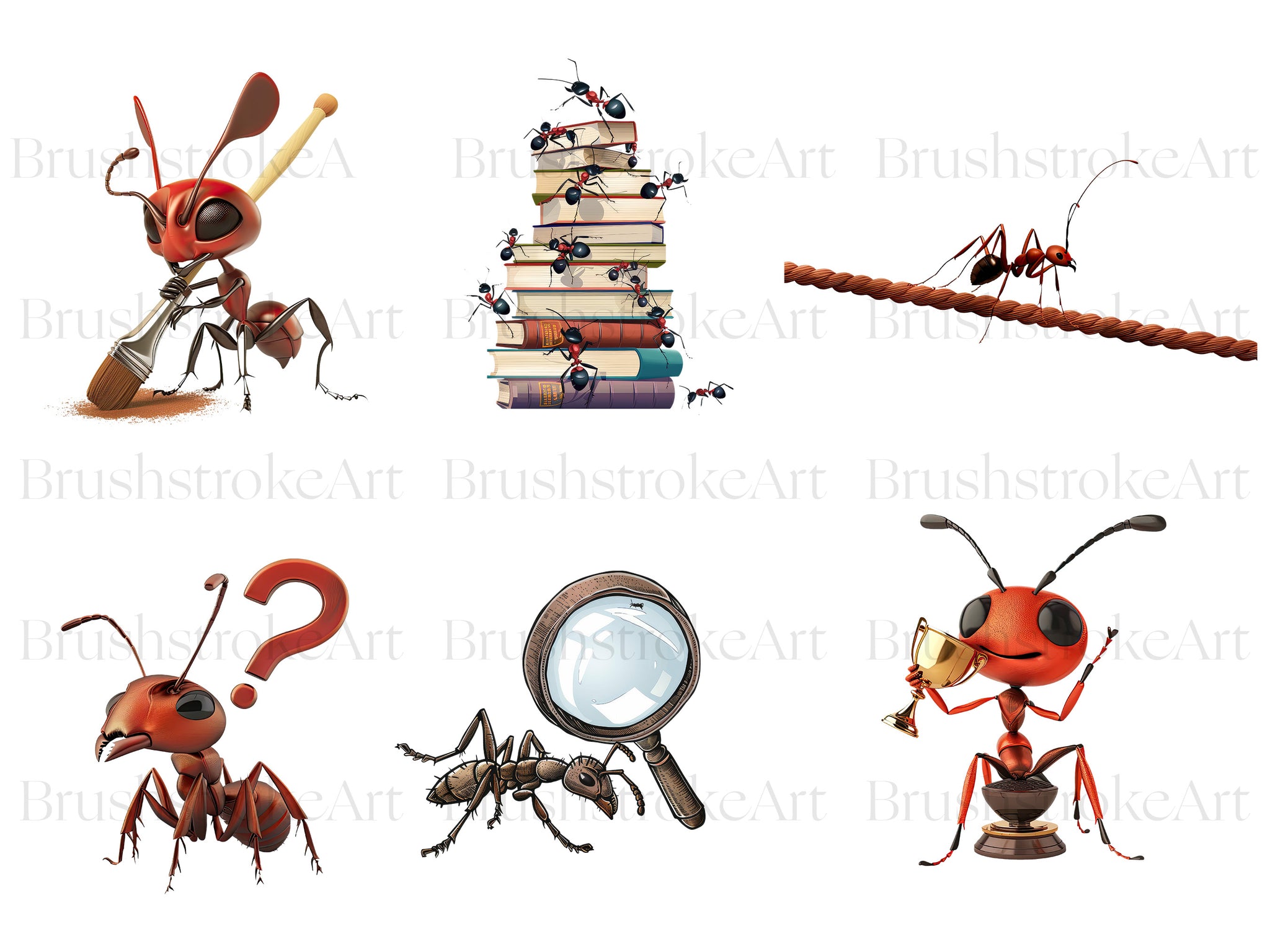 Watercolor Ants Clipart, Cute Ants Cartoon, Ant PNG, Black Ants ...