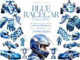 Blue Racing Car Clipart, Vintage Car, Racer PNG, Sports Car – Clipartset