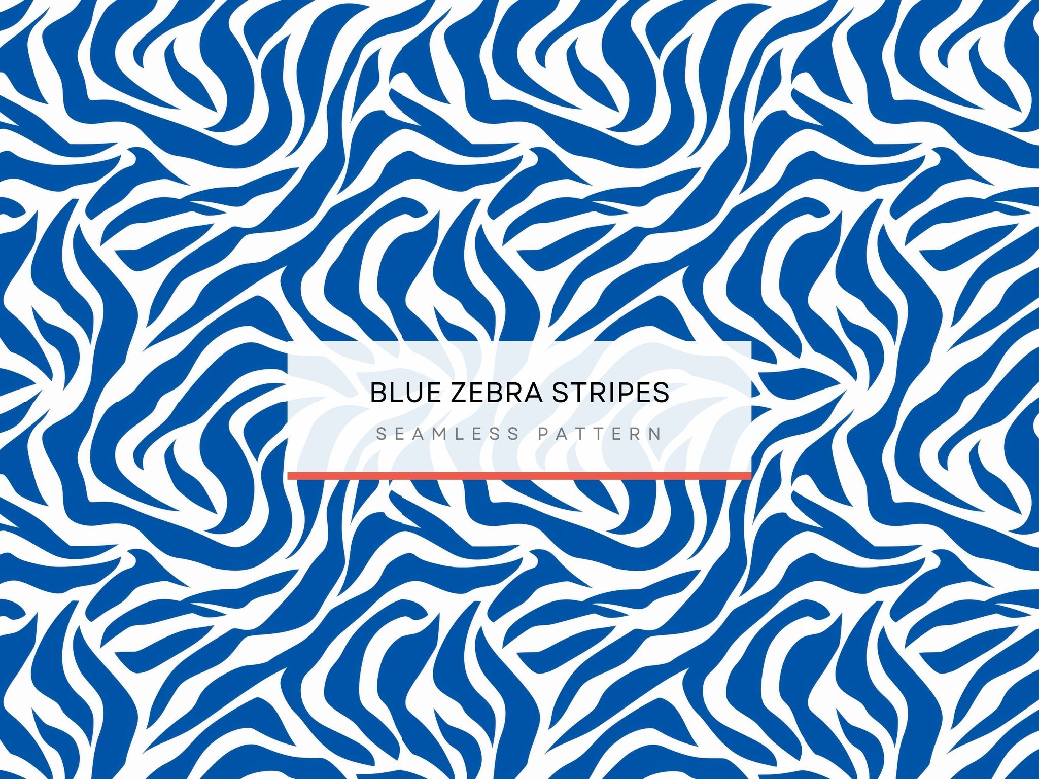 Blue Zebra Stripes Seamless patterns, Stylish, Wallpaper Art – Clipartset