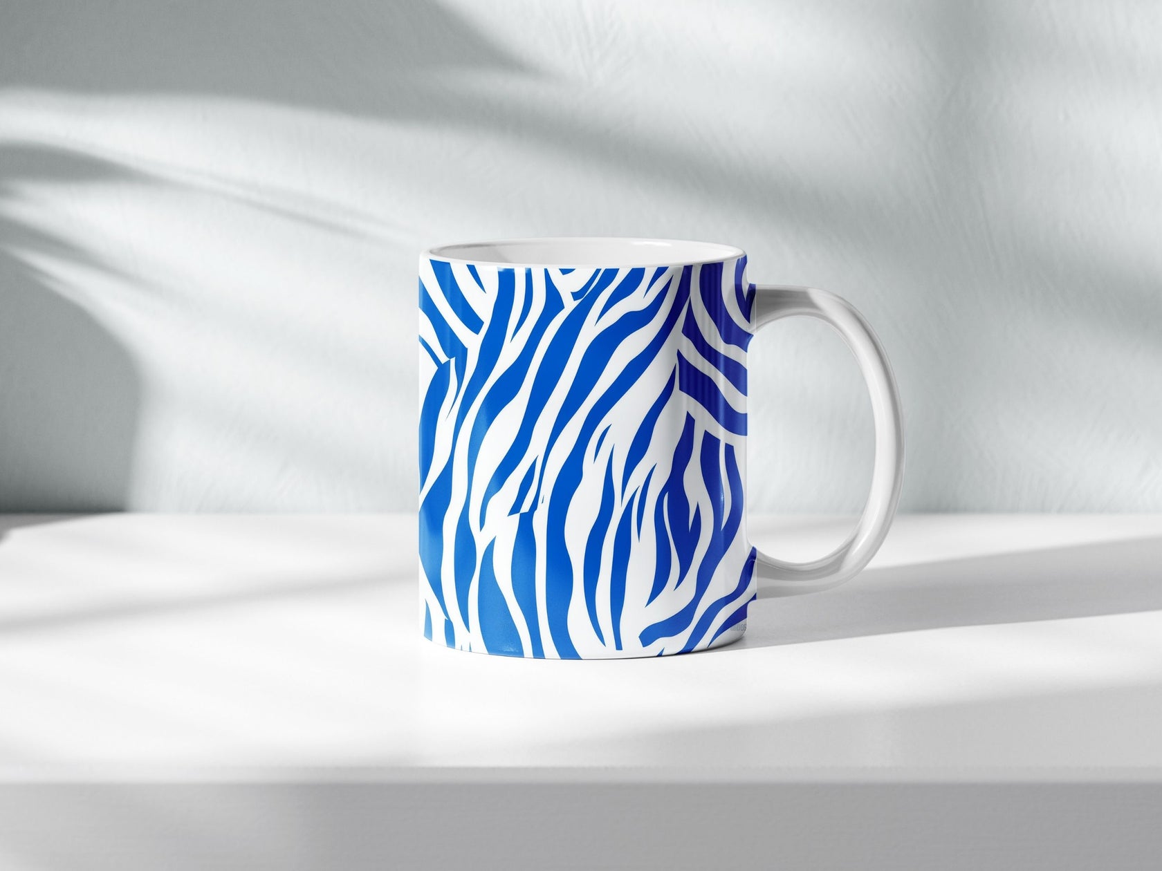 Blue Zebra Stripes Seamless patterns, Stylish, Wallpaper Art – Clipartset