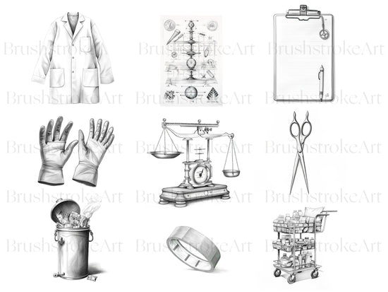 36 Medical Clipart Art, Doctor Clipart, Hospital, Nurse, Medical Suppl ...