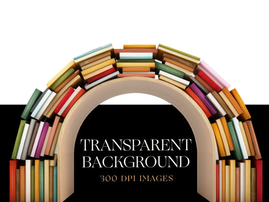 Book Border Clipart, Stack of Book PNG, Library Book, Shelf – Clipartset