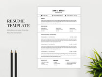 Minimalist Resume Template, Biodata Format, Canva Resume Templates, Pr ...