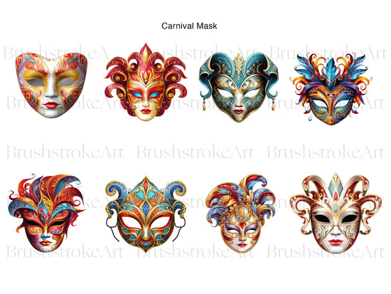 Mask Clipart, Carnival Mask, Venetian, Masquerade Mask PNG – Clipartset