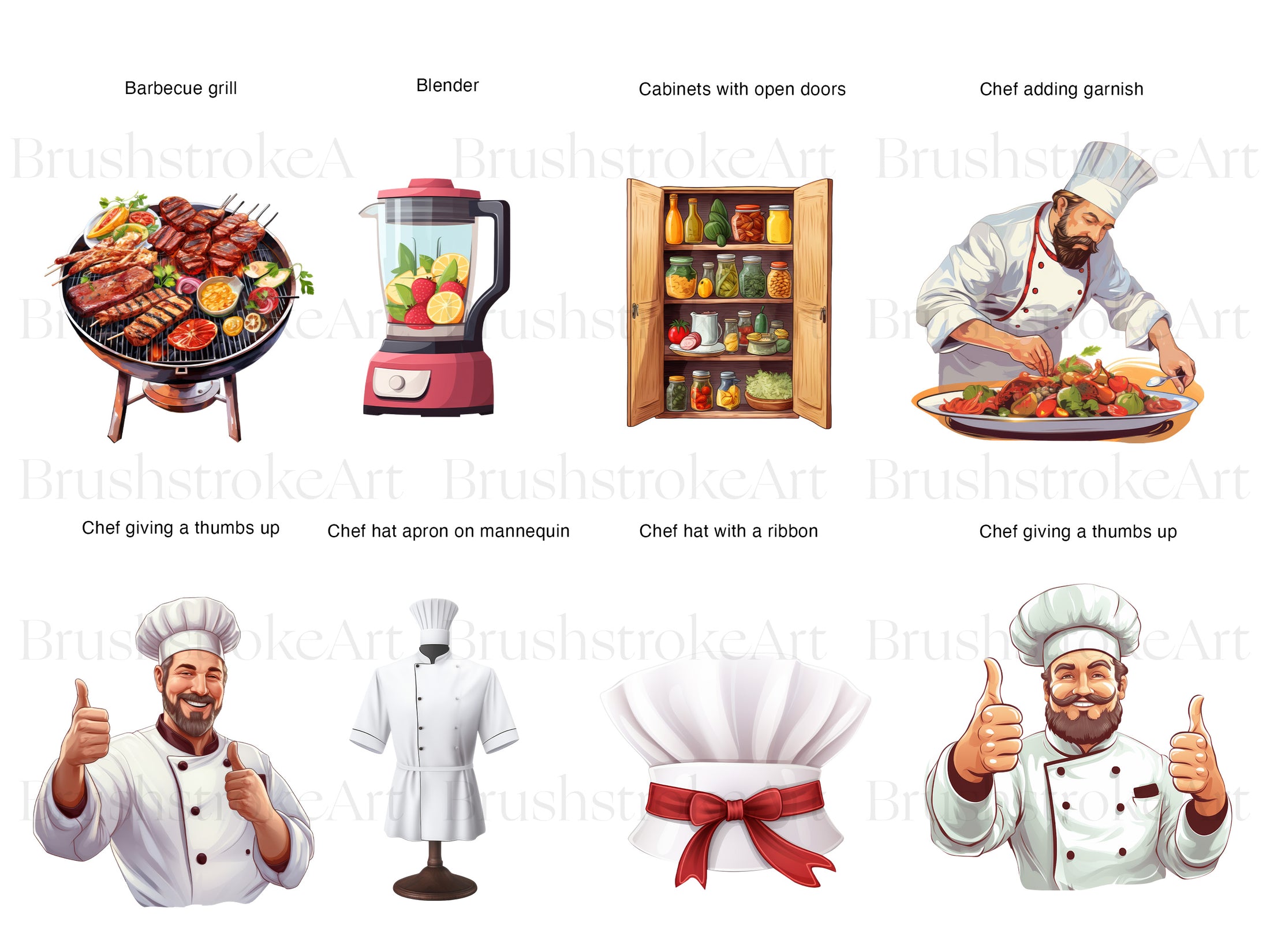 Cooking Clipart, Kitchen Utensils, Baking Tools, Chef PNG – Clipartset
