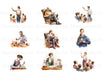 Watercolor Teacher Clipart, Study Clipart, Teachers Day PNG – Clipartset