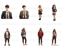 Students Clipart, College Girl, Teen Clipart, School Kids – Clipartset