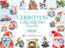 Watercolor Christmas Clipart, Christmas Tree, Snowman PNG – Clipartset