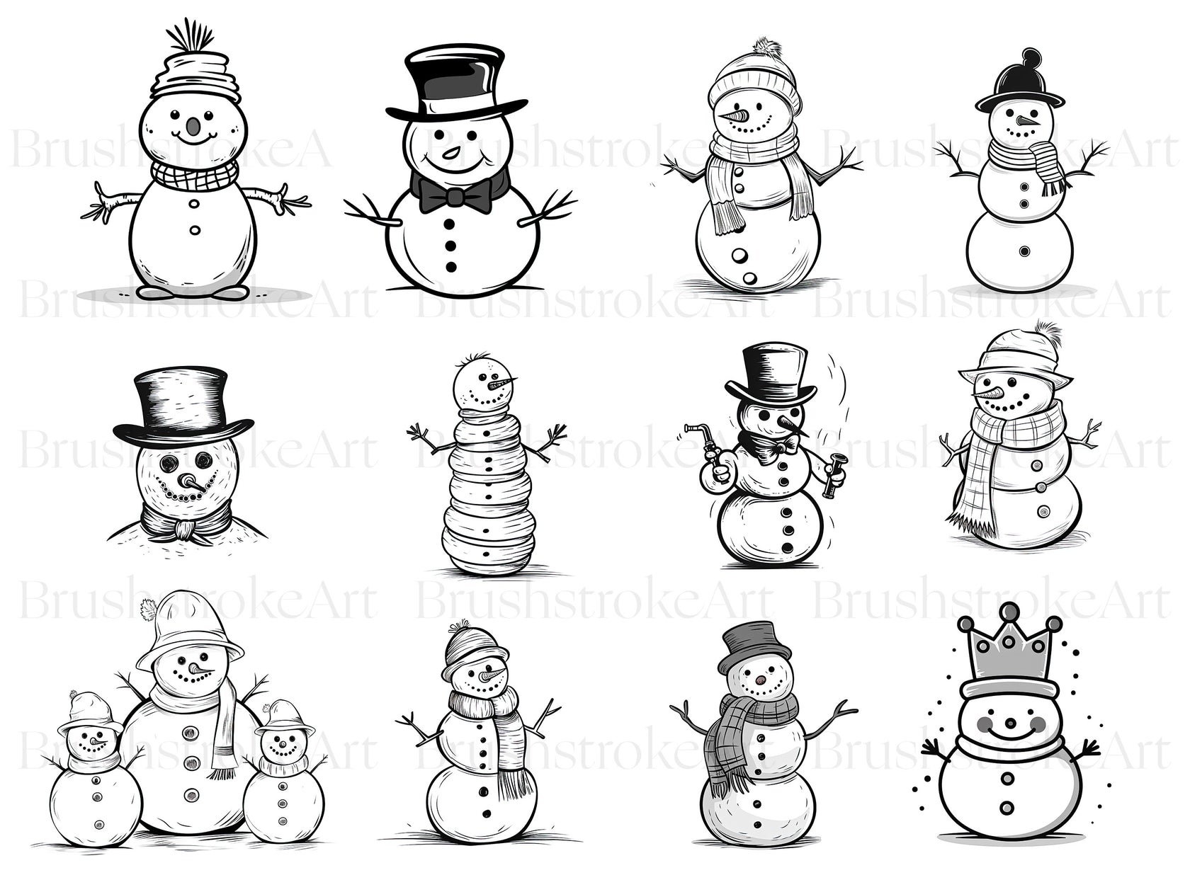Cute Snowman Clipart, Winter Holiday Christmas Gifts, Snowman PNG ...