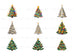 Christmas Tree Clipart, Pine Tree PNG, Christmas Stickers – Clipartset