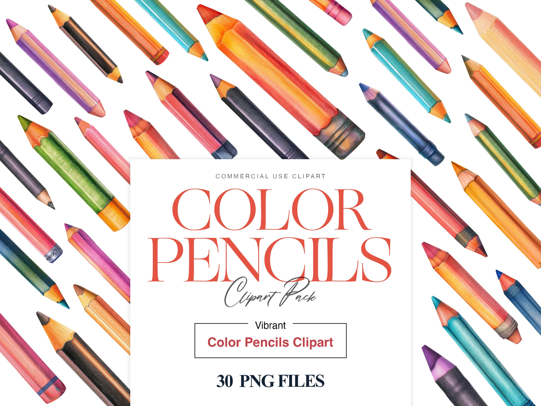Color Pencil Clipart, Art Supplies, Colored Pencil PNG – Clipartset