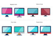 Computer Monitor Clipart, Computer Screen, Tech Graphics – Clipartset