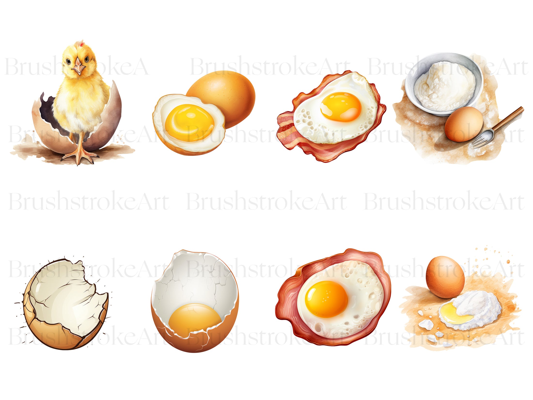 Egg Illustration Clipart, Cooked Eggs PNG, Omelet Clipart – Clipartset