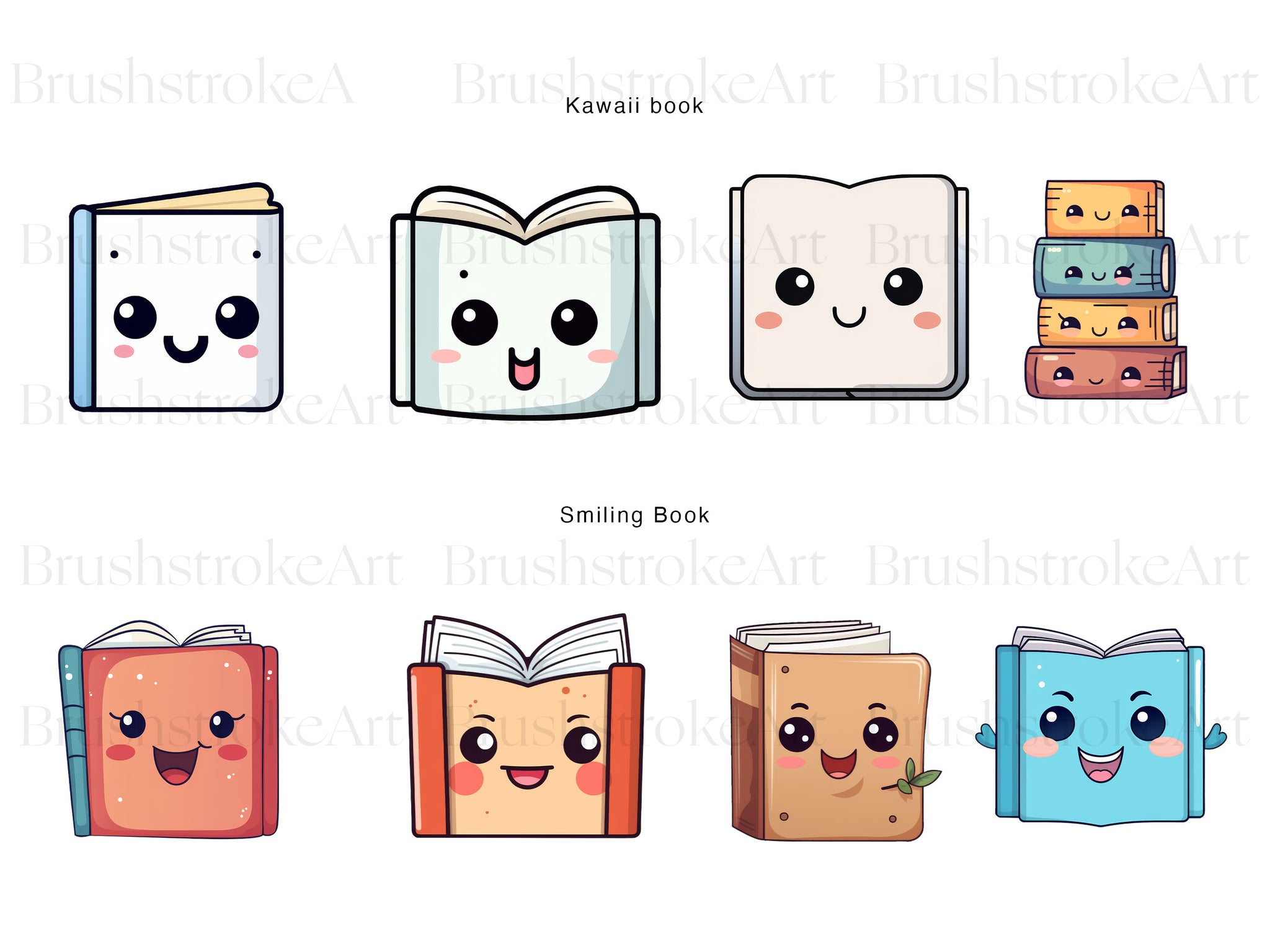 Cute Book Clipart, Book PNG, Kawaii Pencil, Cute Book Icon – Clipartset
