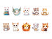 Kawaii Cat Clipart, Cute Kitten PNG, Kawaii Birthday Cats – Clipartset