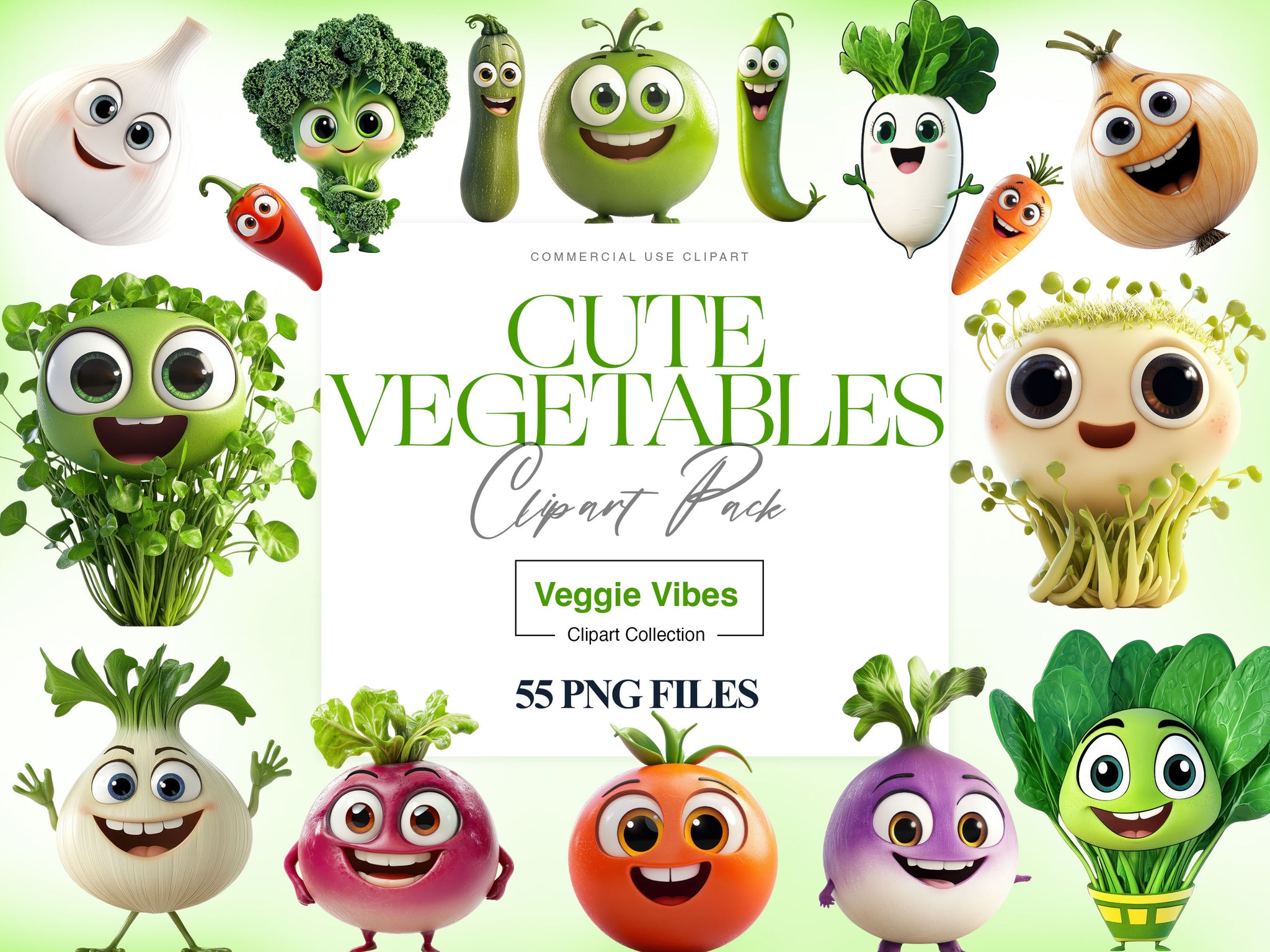 Cute Vegetables Clipart, Cute Carrot, Cartoon Vegetable PNG – Clipartset