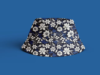 Blue Cutouts Seamless Patterns, Abstract Floral, Flower Design – Clipartset