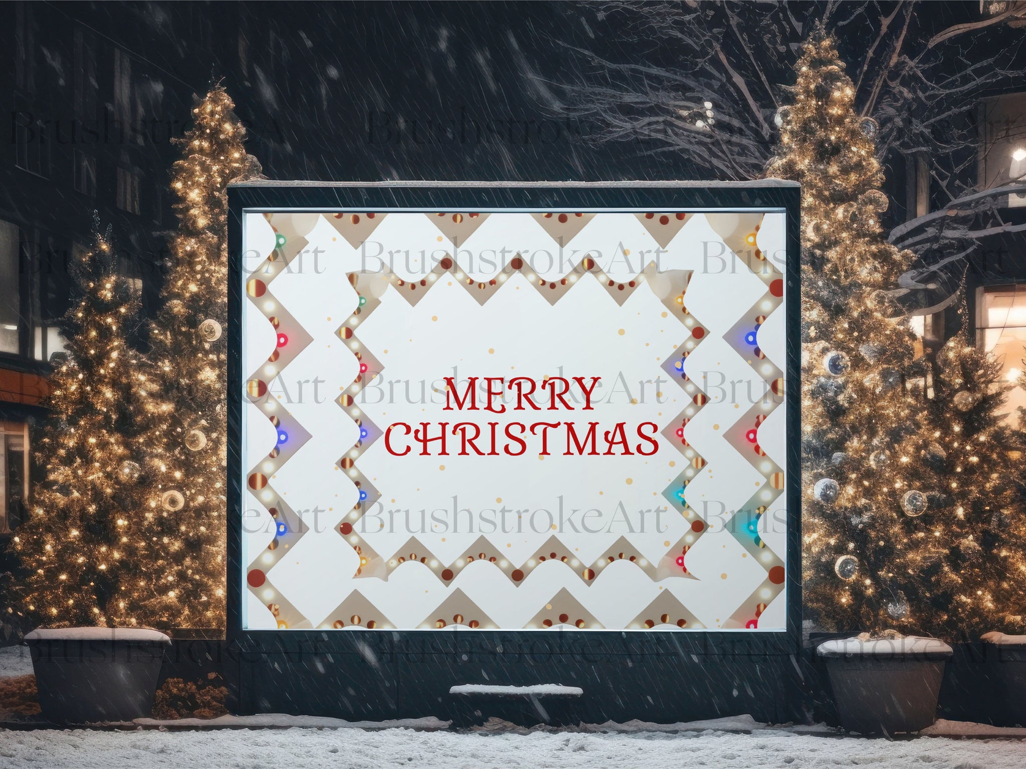 Christmas Border Clipart, Christmas Frame, Digital Border – Clipartset