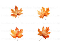 Watercolor Autumn Clipart, Fall Leaves, Pumpkin, Autumn PNG – Clipartset