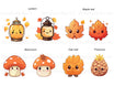 Cute Fall Clipart, Pumpkin, Cute Autumn PNG, Fall Animals – Clipartset