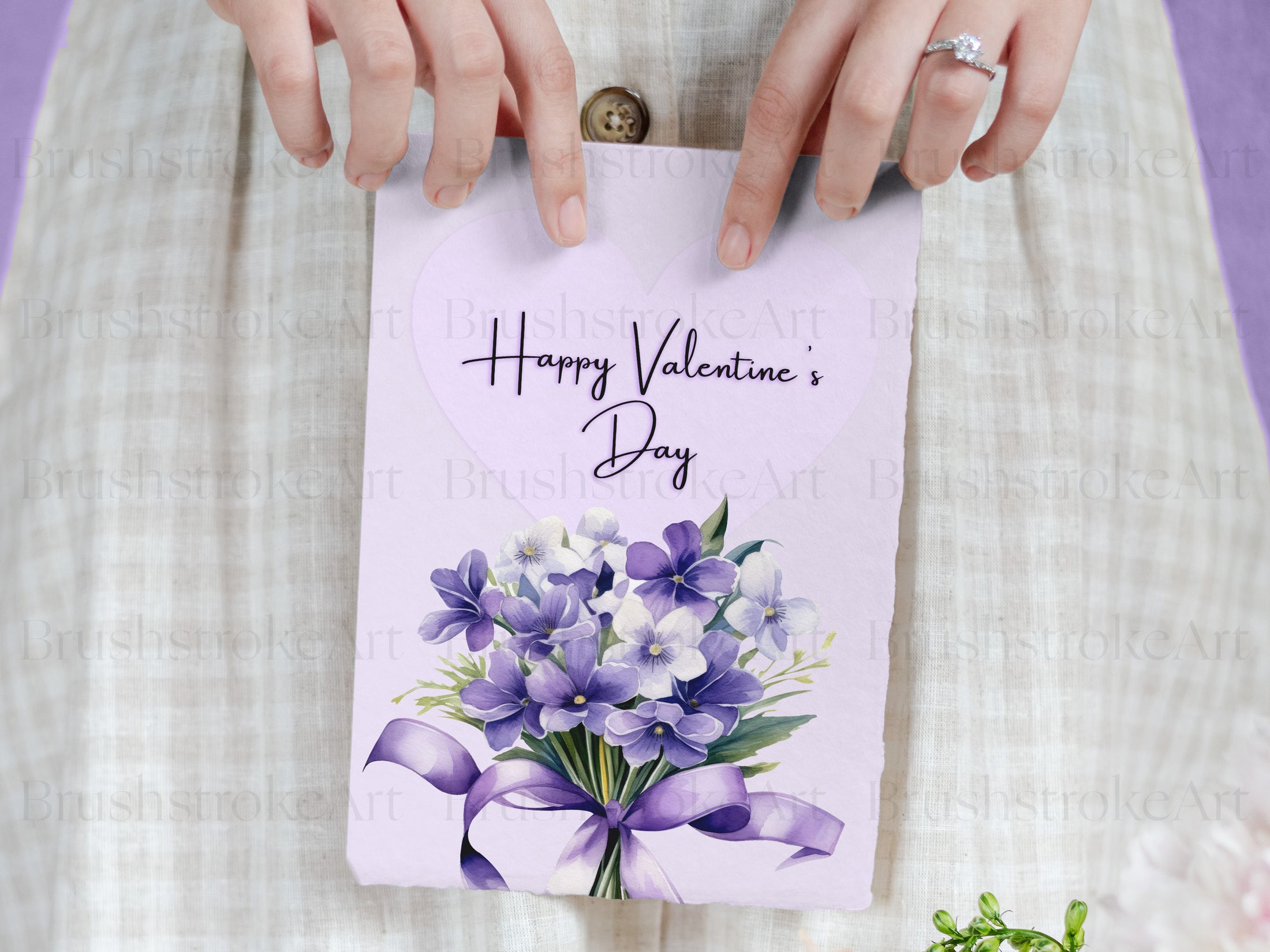 23 Watercolor Violet Flower Clipart, Violet Bouquet, Birth Month Flowe ...