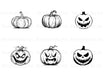 Halloween Pumpkin Line Art, Jack O Lantern, Pumpkin Face – Clipartset