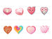 Kawaii Heart Clipart, Rainbow Heart PNG, Cute Hearts, Love – Clipartset