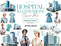 Hospital Clipart, Doctor, Nurse PNG, Patient, Medical Staff – Clipartset