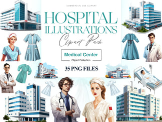 Hospital Clipart, Doctor, Nurse PNG, Patient, Medical Staff – Clipartset