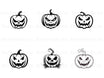 Halloween Pumpkin Line Art, Jack O Lantern, Pumpkin Face – Clipartset