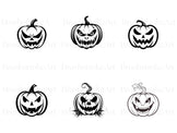 Halloween Pumpkin Line Art, Jack O Lantern, Pumpkin Face – Clipartset