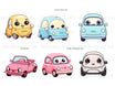 Cute Car Clipart, Yellow Car, Kawaii Car PNG, Colorful Cars – Clipartset
