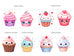 Cute Cupcake Clipart, Strawberry Cupcake PNG, Dessert Menu – Clipartset