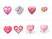 Kawaii Heart Clipart, Rainbow Heart PNG, Cute Hearts, Love – Clipartset
