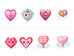 Kawaii Heart Clipart, Rainbow Heart PNG, Cute Hearts, Love – Clipartset