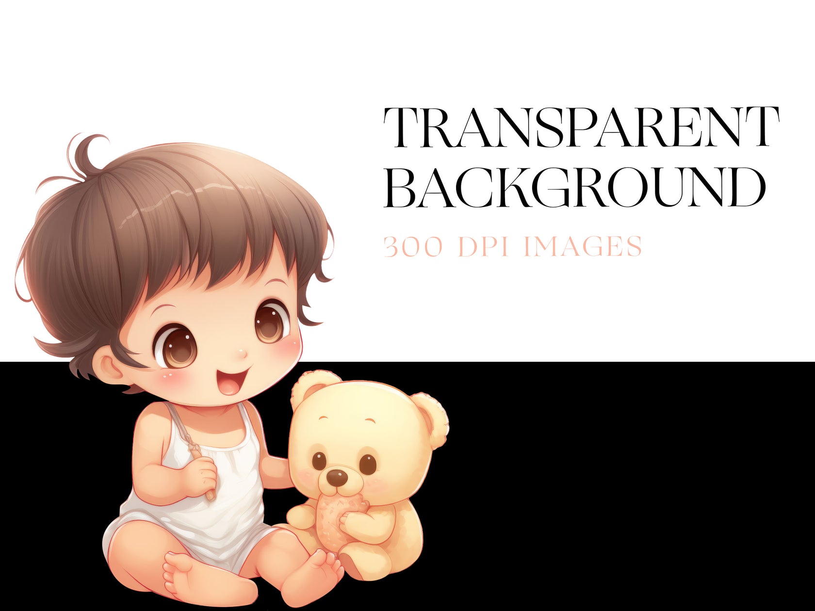 Kawaii Baby Clipart, Cute Babies, Funny, Baby Girl Clipart – Clipartset
