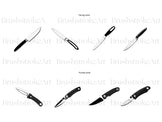 Knife Silhouette Clipart, Kitchen Utensils, Chefs Knife PNG – Clipartset