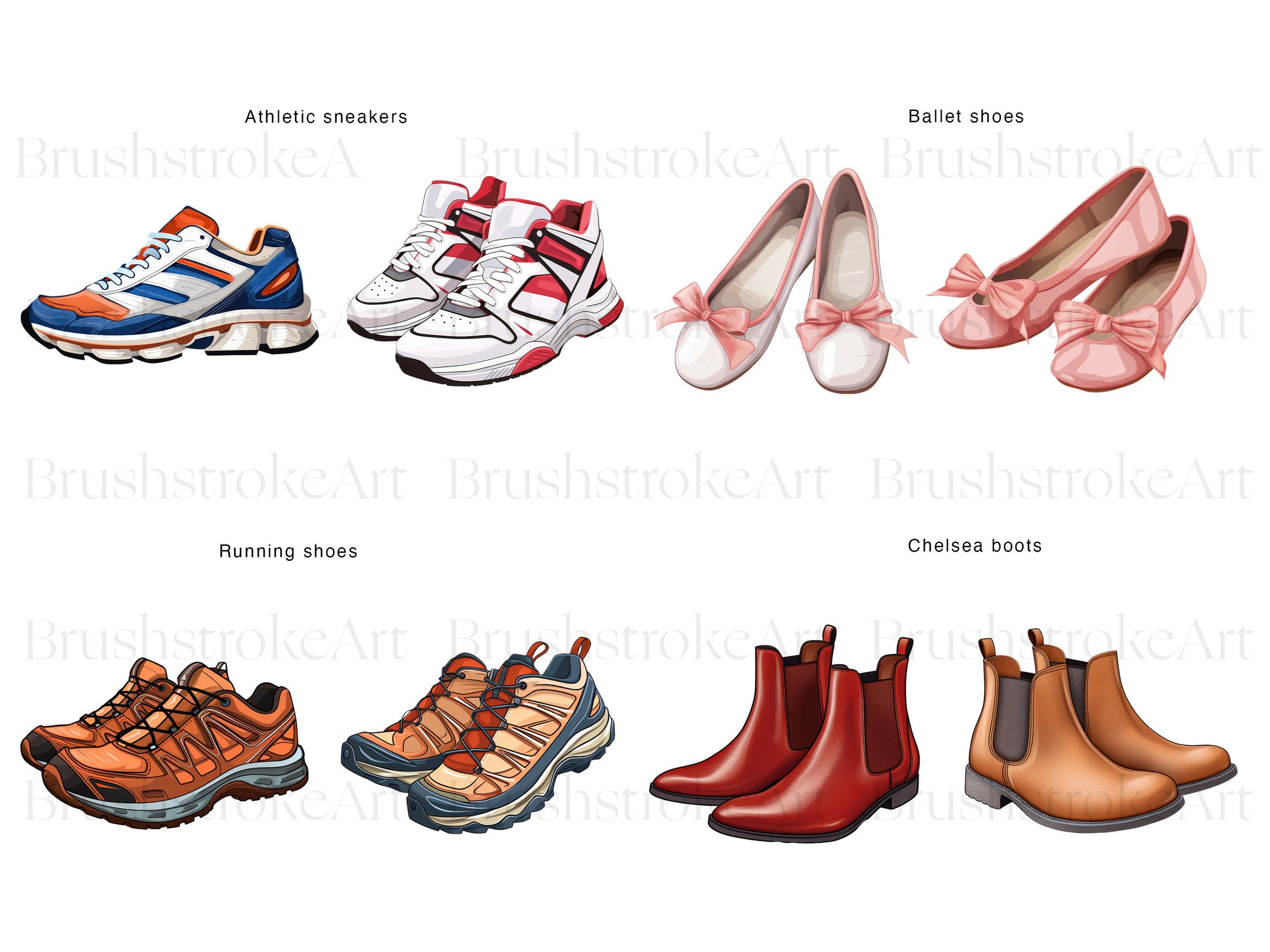 Shoe Clipart, Sneaker, Men's Shoes, Boots PNG, High Heels – Clipartset