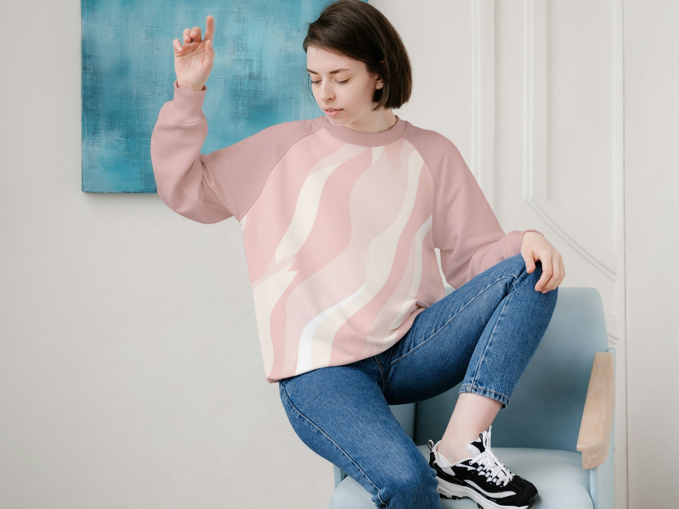 Soft Pink Stripes Seamless Pattern, Modern, Contemporary Design ...