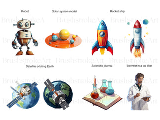 Science Clipart, Chemistry, Biology Clipart, DNA, Microscope – Clipartset