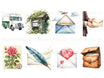 Watercolor Postage Clipart, Mail Truck, Letter PNG, Mailbox – Clipartset