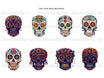 Sugar Skull Clipart, Day of the Dead, Mexican Sugar Skull – Clipartset