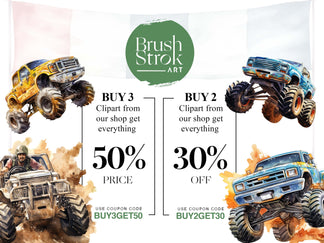 Watercolor Monster Truck Clipart, Watercolor Monster Truck Clipart, Big ...