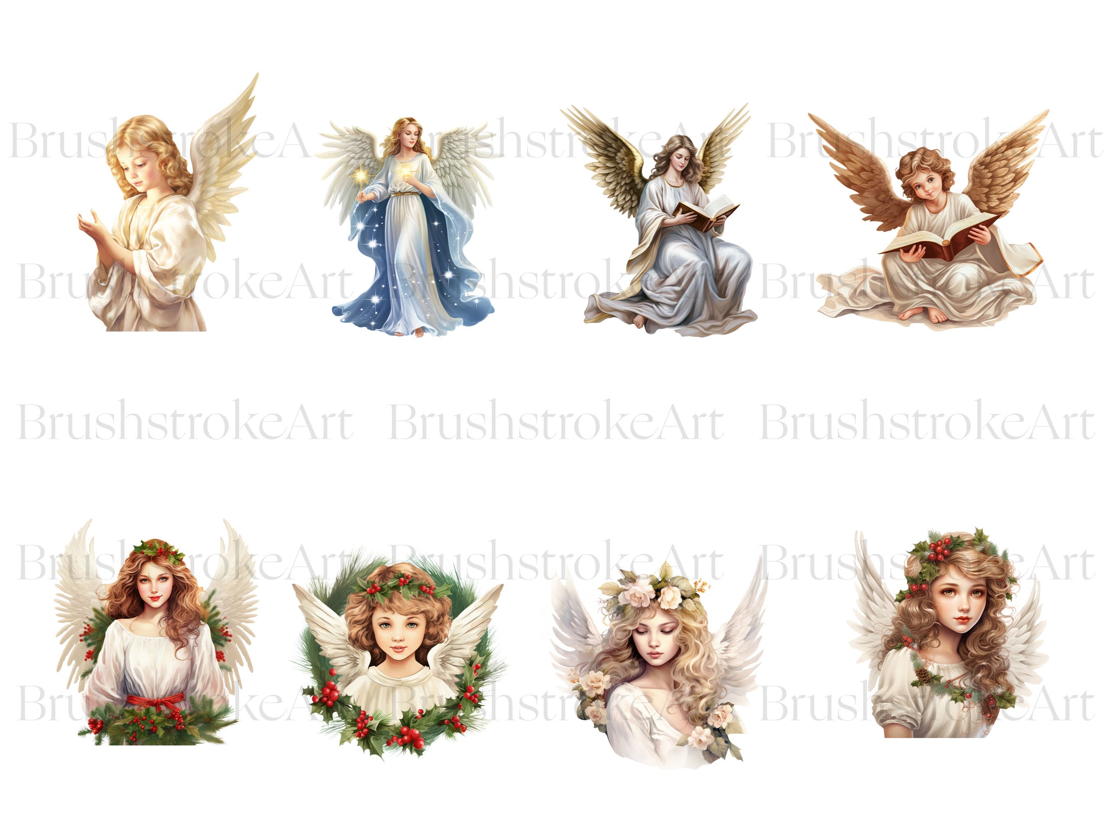Christmas Angel Clipart, Baby Angel PNG, Cute Angel Clipart – Clipartset