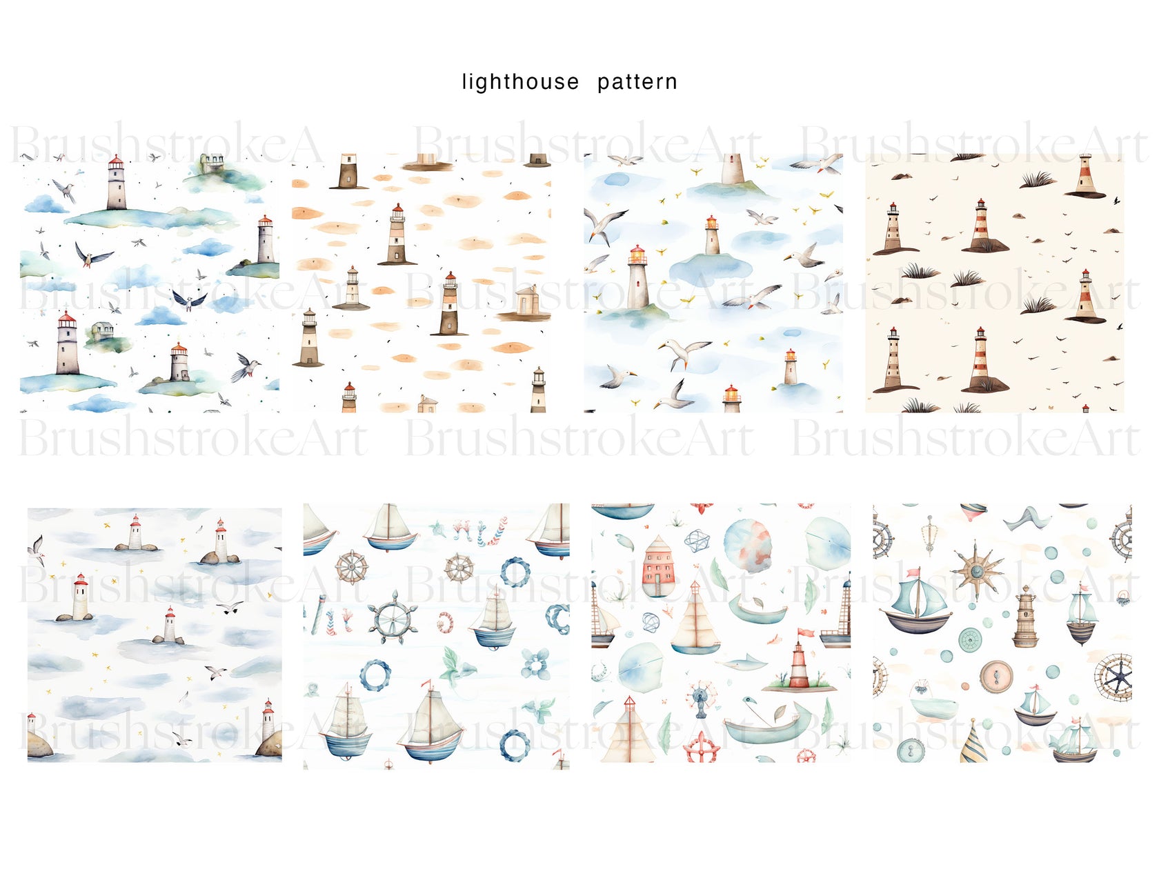 Watercolor Nautical Clipart, Coastal Beach, Sailing Clipart – Clipartset