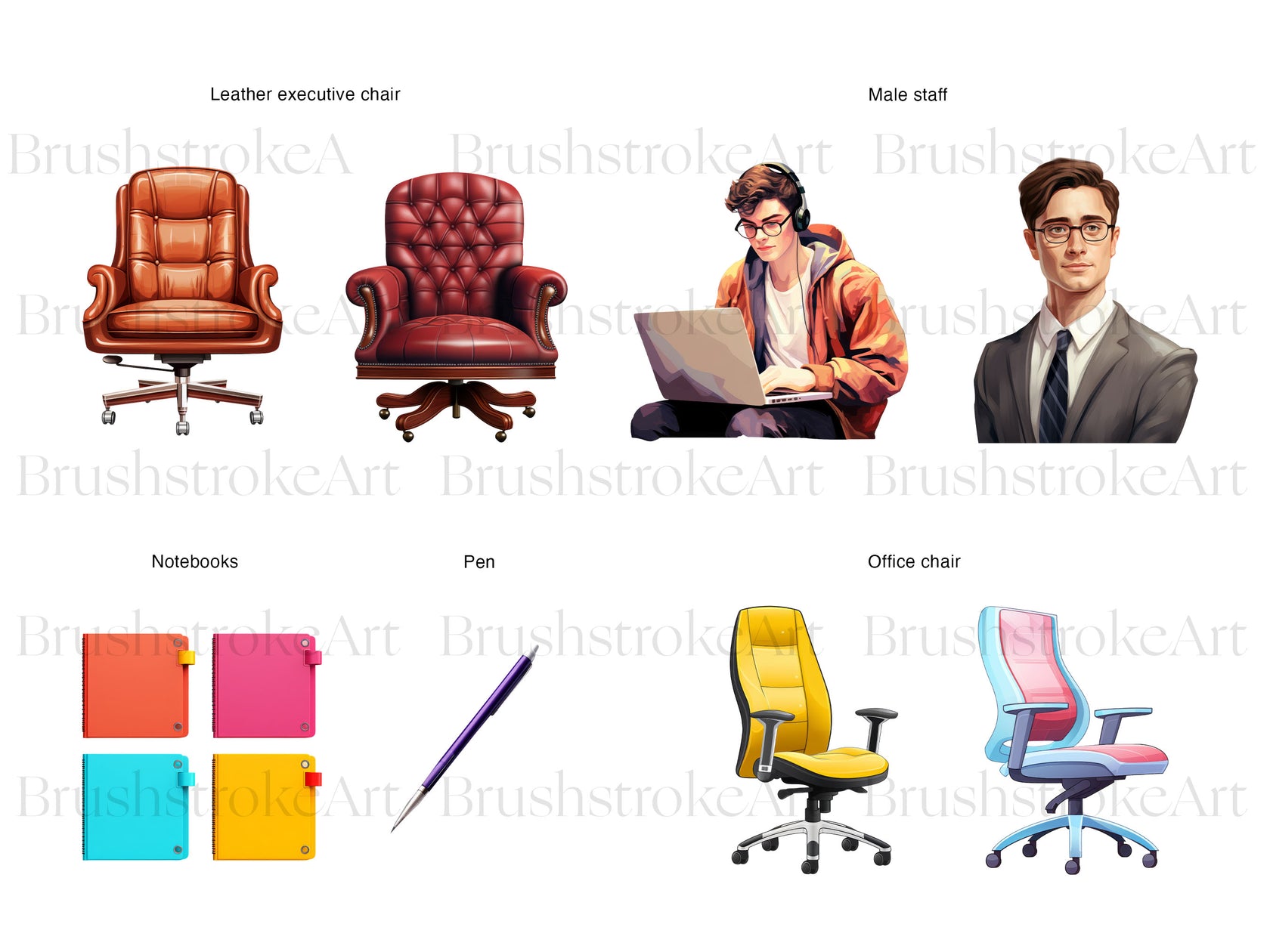 Office Clipart, Business, Girl Boss Clipart, Worker PNG – Clipartset